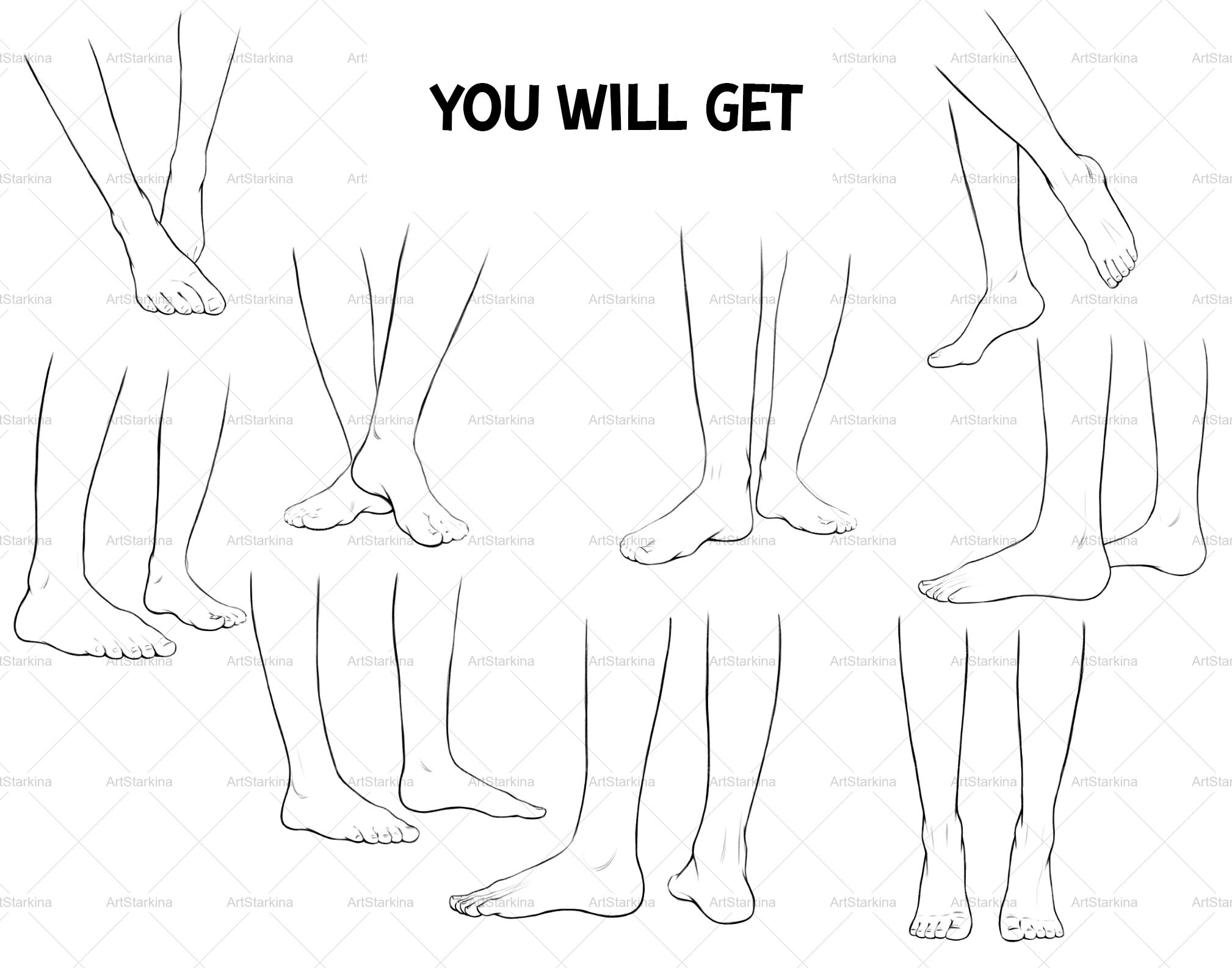 Feet Templates PNG Foot Templates PNG Body Templates Legs - Etsy Australia