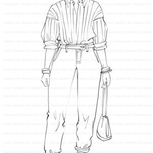 Black Girl Fashion Coloring Page, Black Woman, Procreate Coloring Page ...