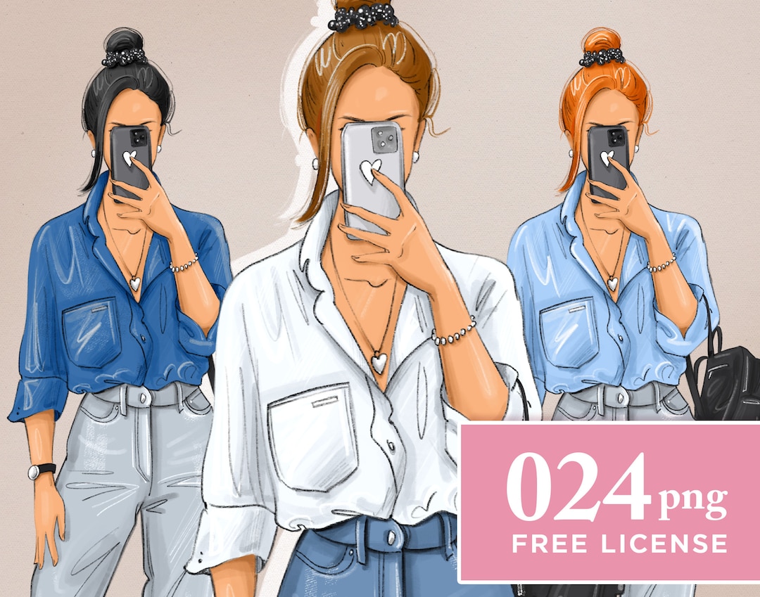 Fashion Clipart, Fashion Girl Planner Clipart, Printable Fashion ...