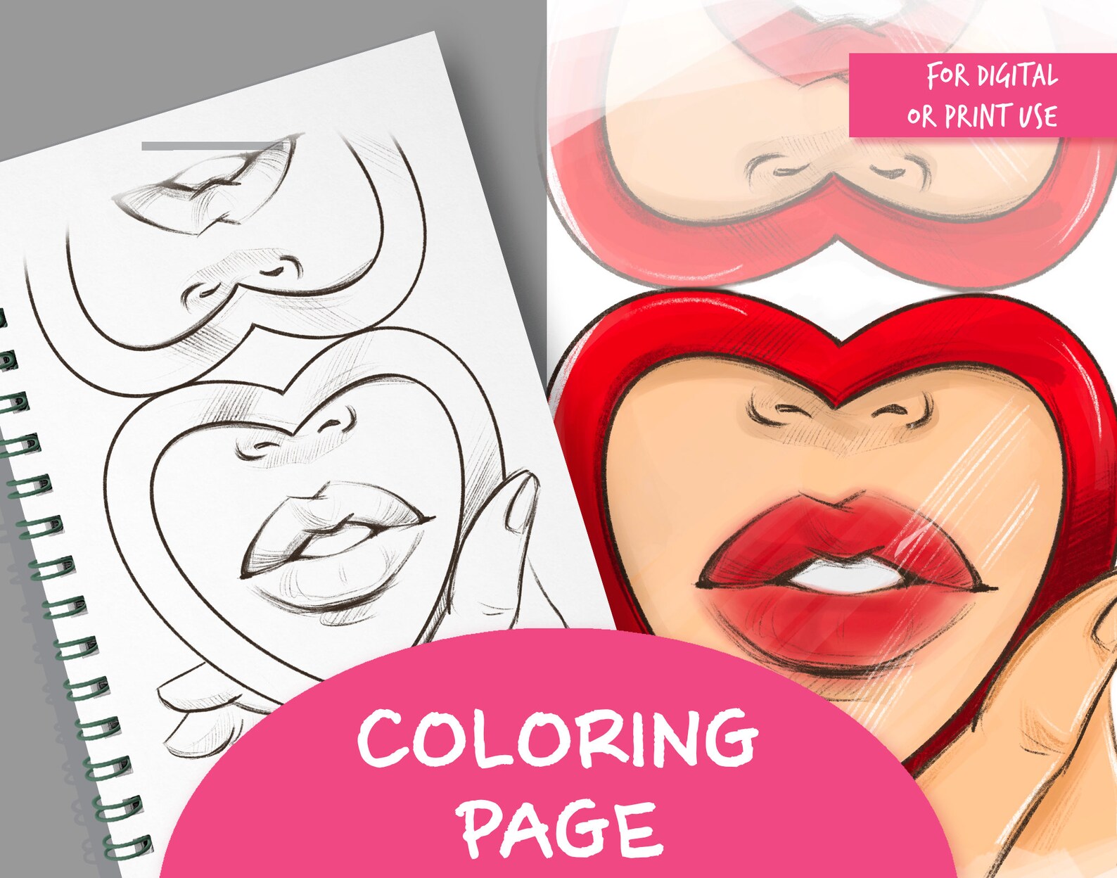 Coloring Page Digital Coloring Book Procreate Coloring Etsy