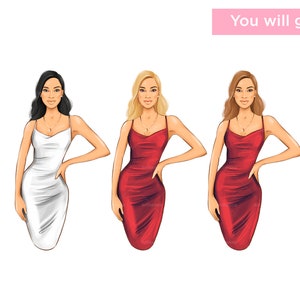 Fashion Illustration, Fashion Girl Clipart, Fashion Clipart, Woman ...