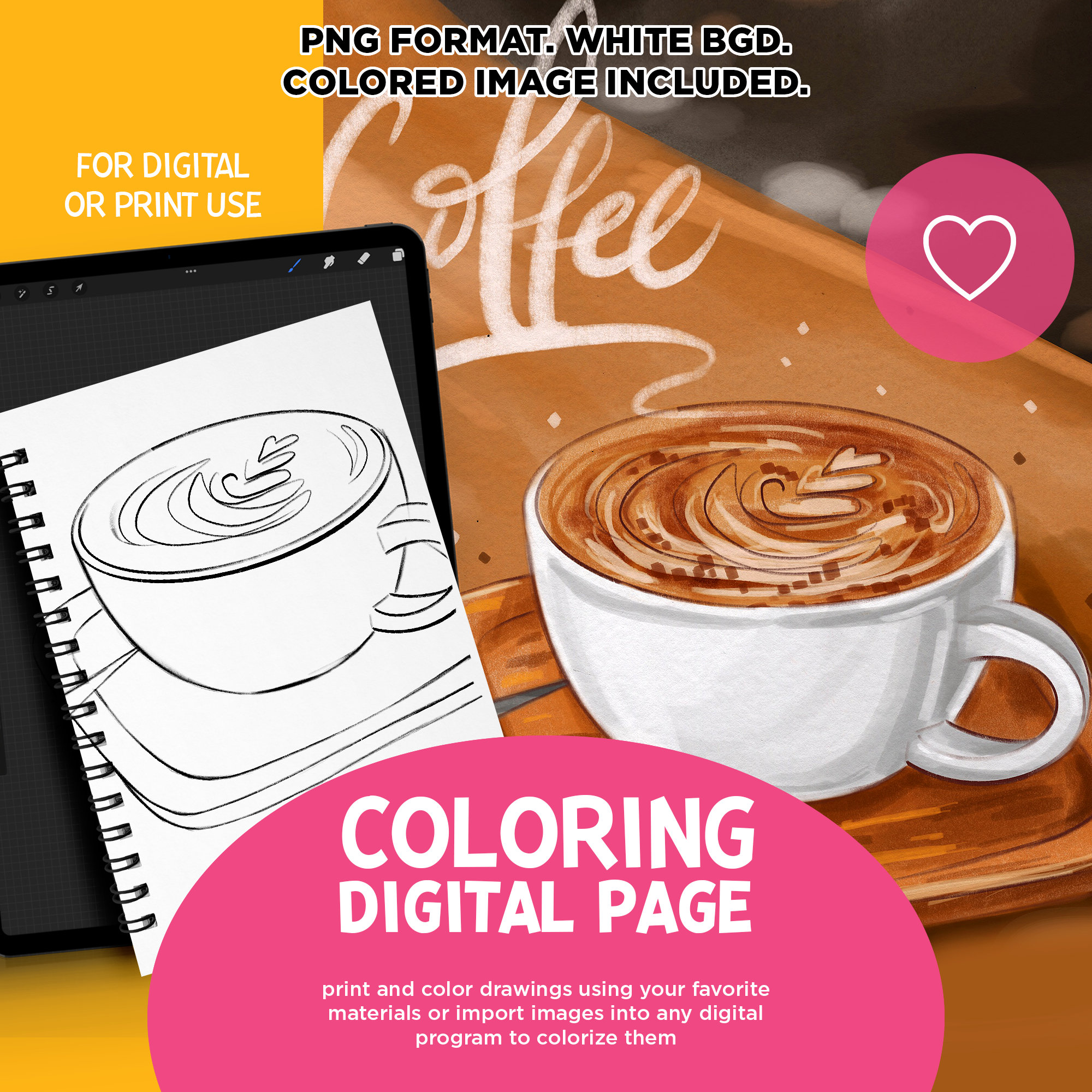 Cup Of Coffee Coloring Pages