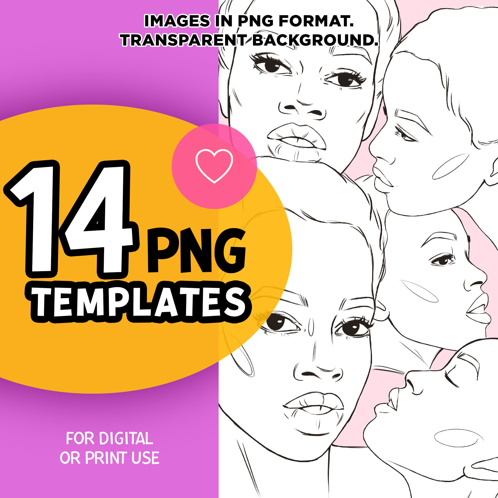 Girl Face Template Printable