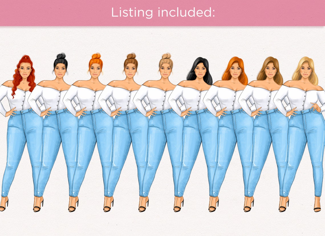 Fashion Clipart Fashion Girl Planner Clipart Printable - Etsy