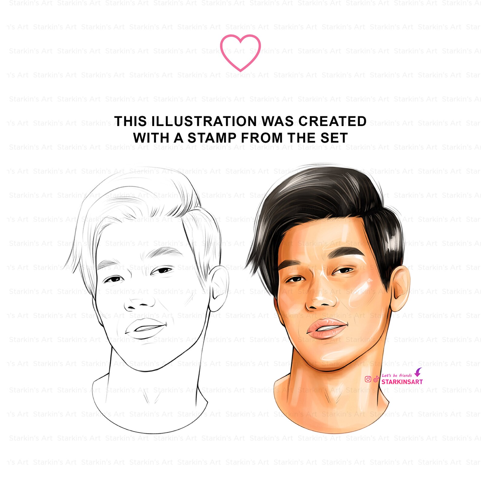 ASIAN MALE FACES templates Png asian Men Portraits - Etsy