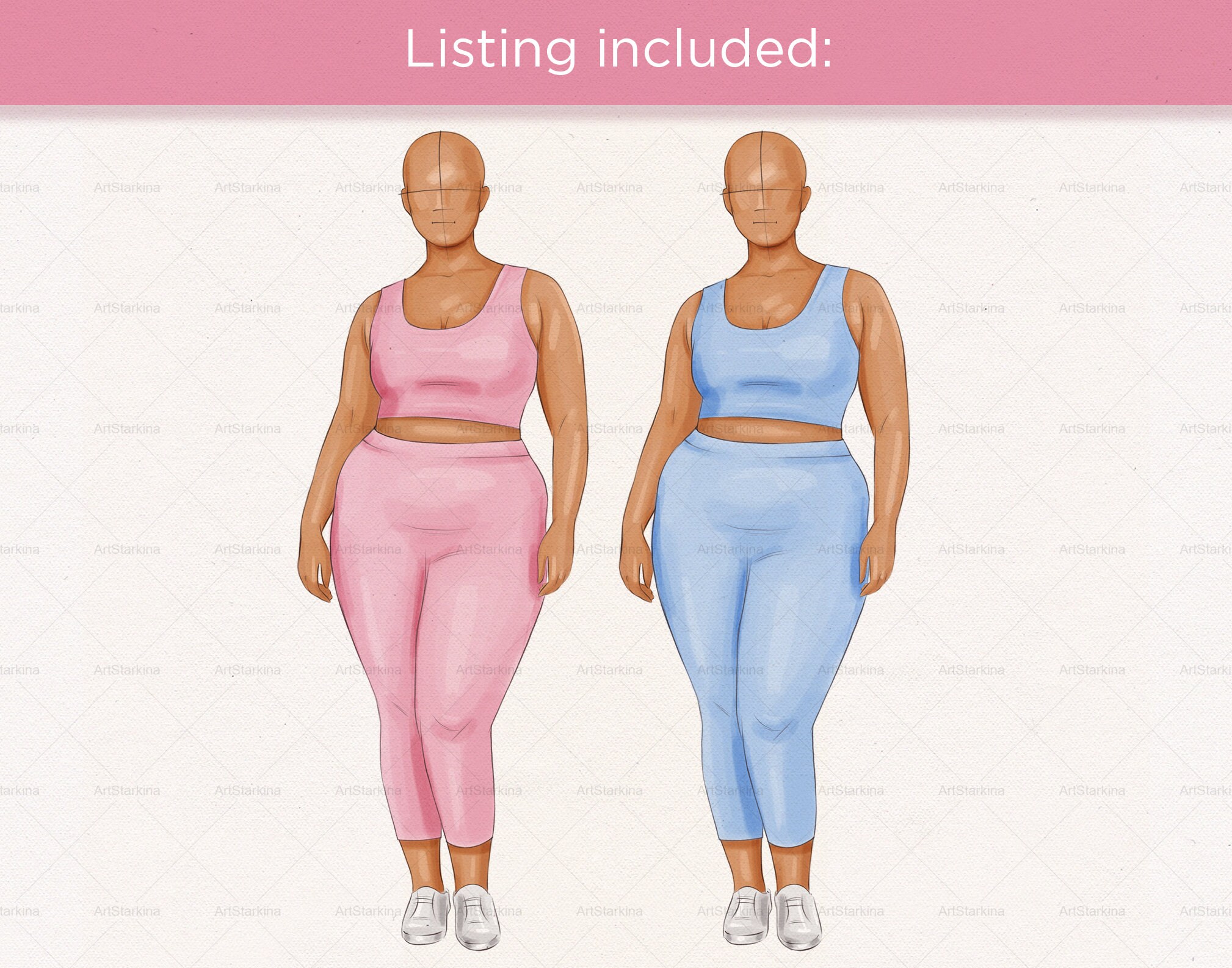 PLUS SIZE WOMEN templates curvy Woman Templates body - Etsy UK