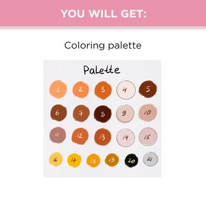 Procreate Brushes Procreate Color Palette Fashion Coloring | Etsy