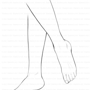 Feet Templates Png Foot Templates Png Body Templates Legs - Etsy