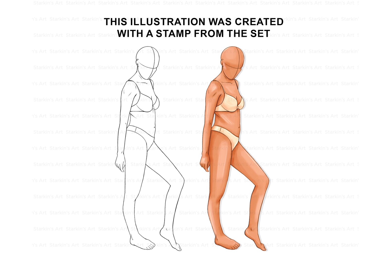 Procreate Body Stamps Procreate Body Brushes Female Body - Etsy