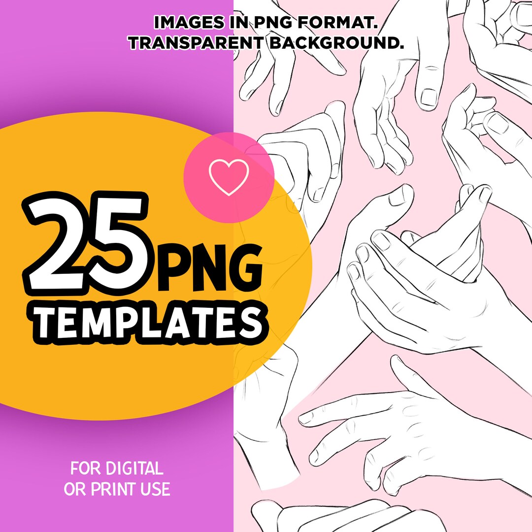 Hand Templates: Fashion Design Procreate Stamps (25 PNG Files) - Etsy