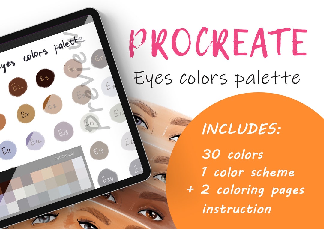 Procreate Eyes Colors Palette, Eyes Palette for Procreate, Procreate ...