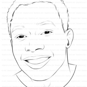 BLACK MALE FACES coloring Pages Coloring Books Adult - Etsy