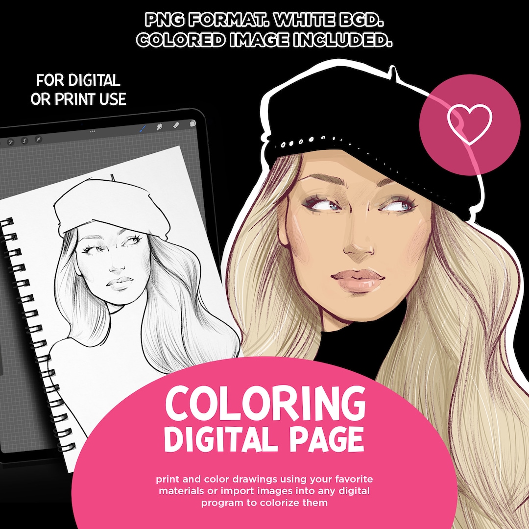 COLORING DIGITAL PAGE #coloring Pages, Coloring Book, Procreate ...