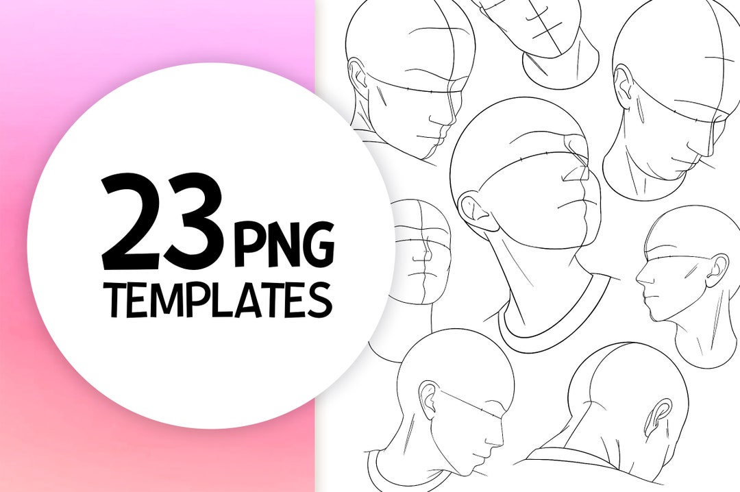 Croquis Face Templates Fashion Design Face Templates - Etsy