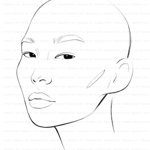 Face Template, Fashion Face Templates, Drawing Template for Artists ...