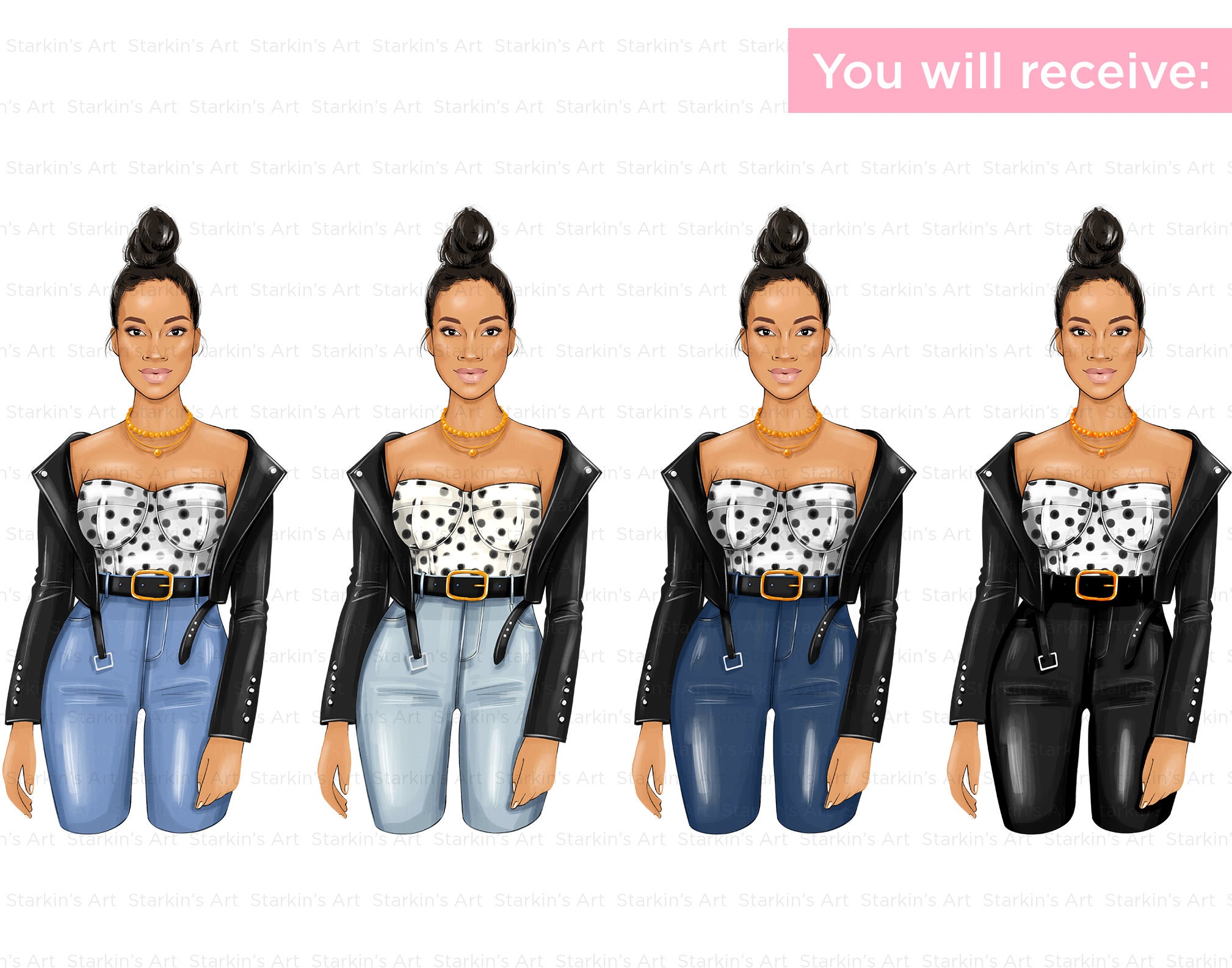 Black Girl Clipart Black Woman Clipart African American - Etsy