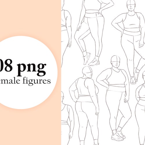Plus Size Women Templates Curvy Woman Templates Body - Etsy