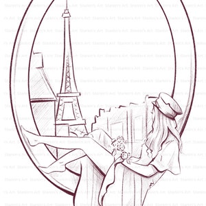 FRANCE COLORING PAGE #fashion Illustration, Adult Coloring Page, Adult ...