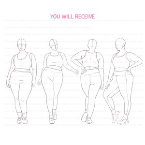 Plus Size Women, Templates, Curvy Woman Templates, Body Templates ...