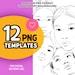 Asian Female Face Templates Png Asian Girl Asian (Instant Download) - Etsy
