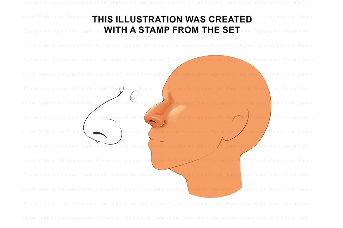 Nose Templates PNG Nose Stamps Nose Shapes Templates - Etsy