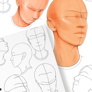 FACE SHAPES COLORING coloring Pages Coloring Book Procreate - Etsy