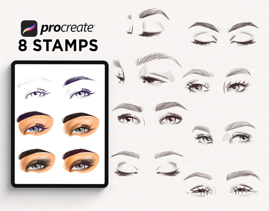 Procreate Face Stamp Procreate Portrait Brushes Procreate - Etsy