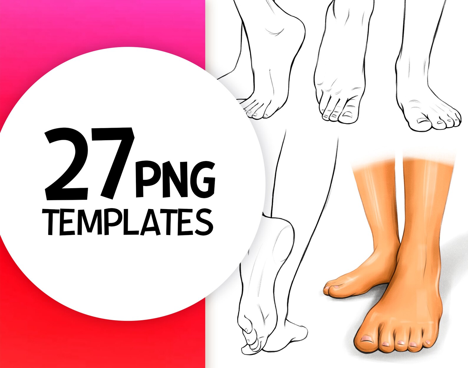 Feet Templates PNG Foot Templates PNG Body Templates Legs - Etsy