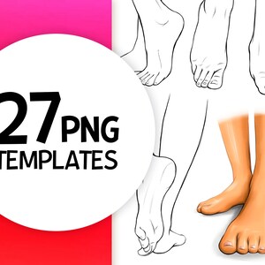 Feet Templates PNG Foot Templates PNG Body Templates Legs - Etsy