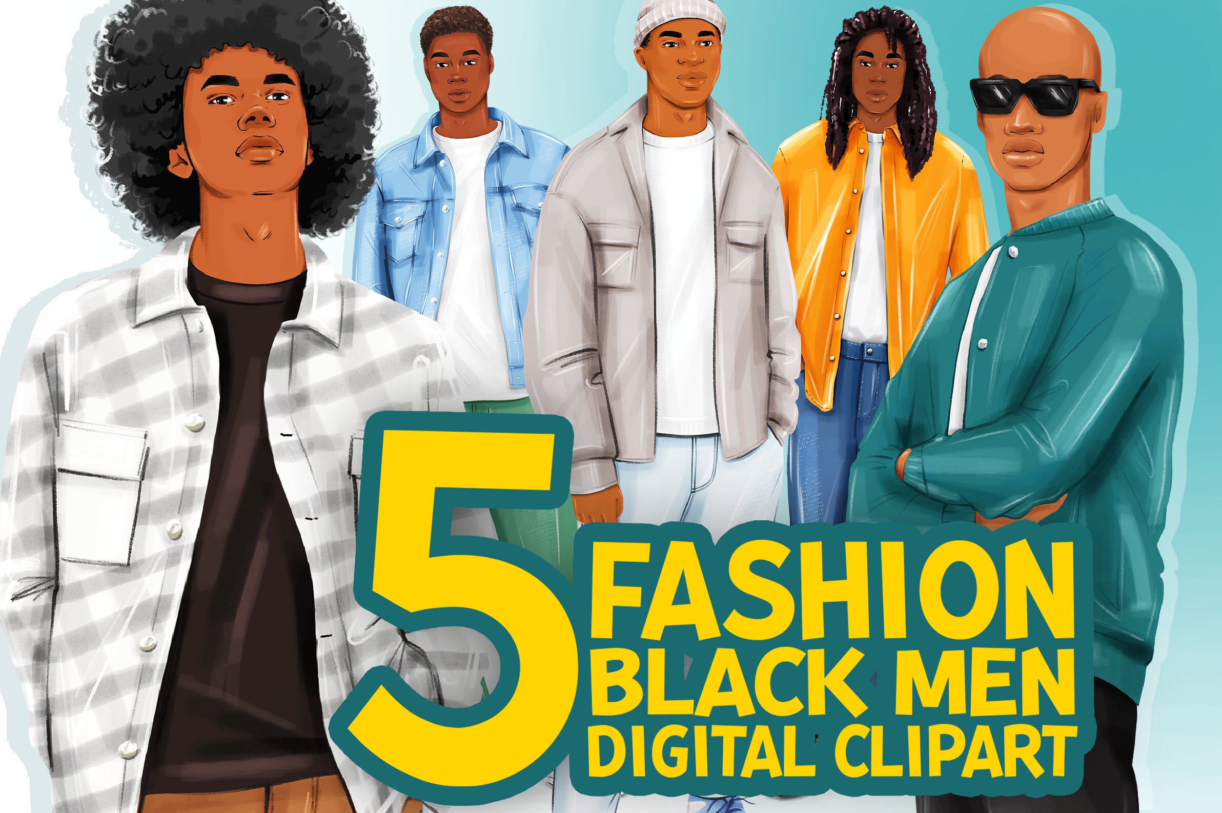 African American Men Clipart