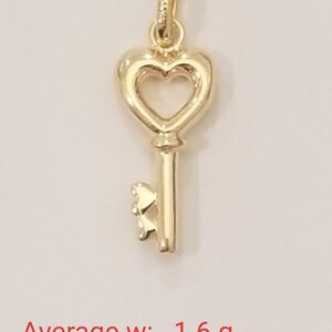 14k Real Yellow Gold 3D Key Llave Charm Pendant - Etsy Canada