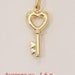 14k Real Yellow Gold 3D Key Llave Charm Pendant - Etsy Canada