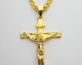 Gold Inri Cross - Etsy