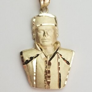 14K Real Yellow Gold El Chapo Pendant Diamond Cut - Etsy