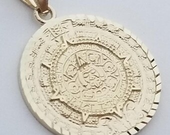 Solid Gold Aztec Calendar | Etsy