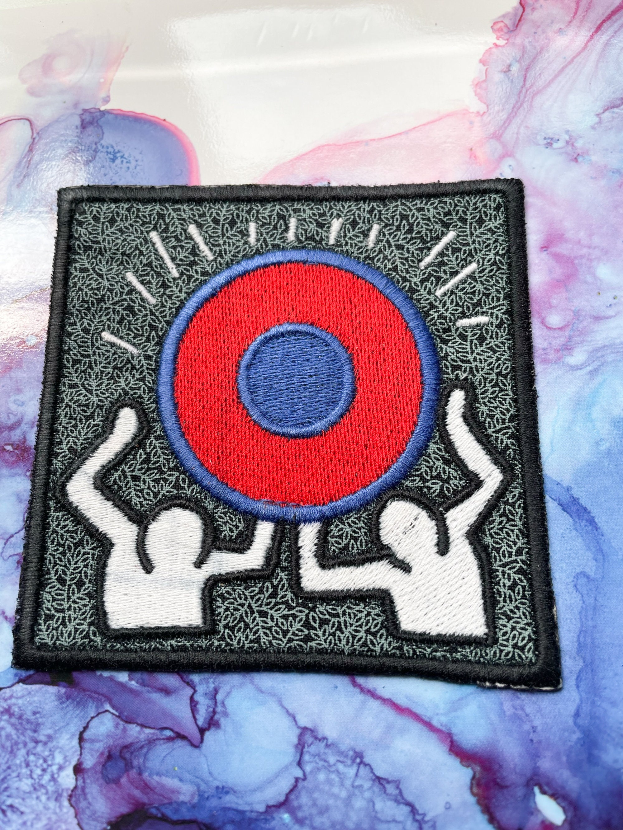 Phish Patch Iron On Keith Haring Inspired Phishman Donut - Etsy