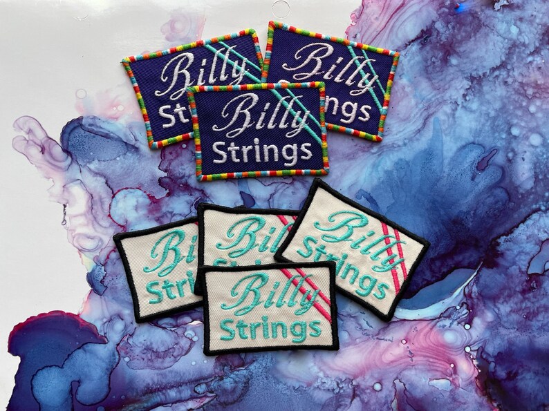 Billy Strings Patch 3 Vintage Patch Style Blue, Purple, White Iron on Patch Embroidered Handmade ...