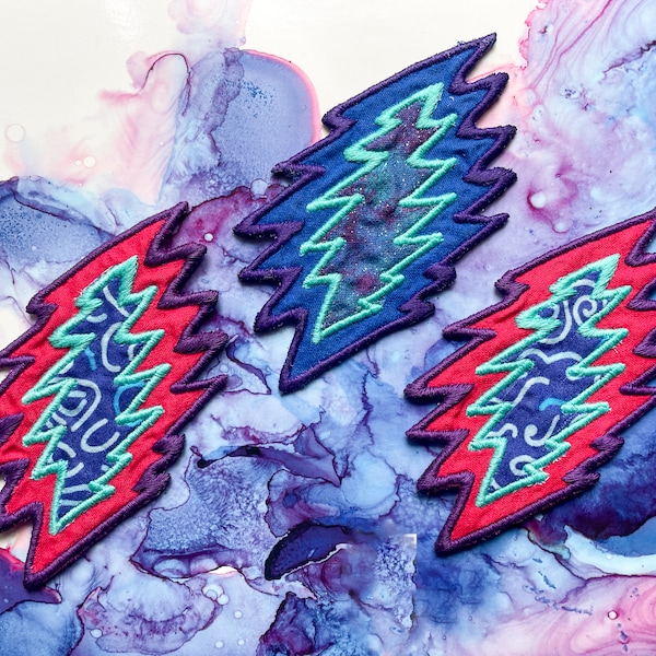 Lightning Bolt Patch - Etsy