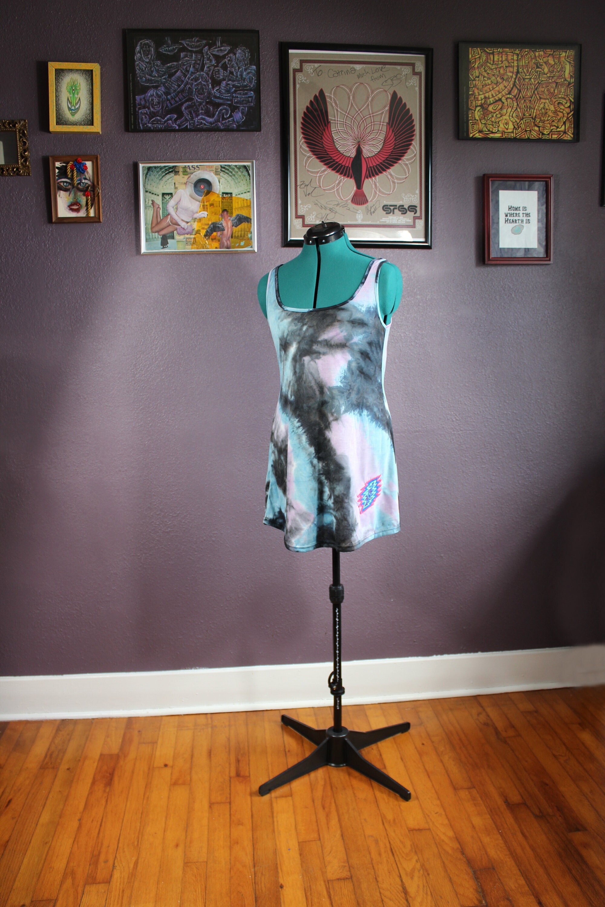 Grateful Dead Dress, Handmade Embroidered, Deadhead Dress, Gift for ...