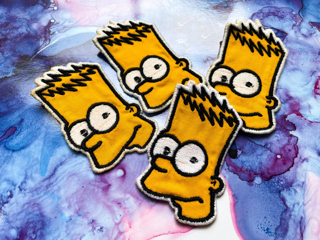Grateful Dead Patch Bart Simpson Lightning Bolt Patch- 3.5"- Sew On ...
