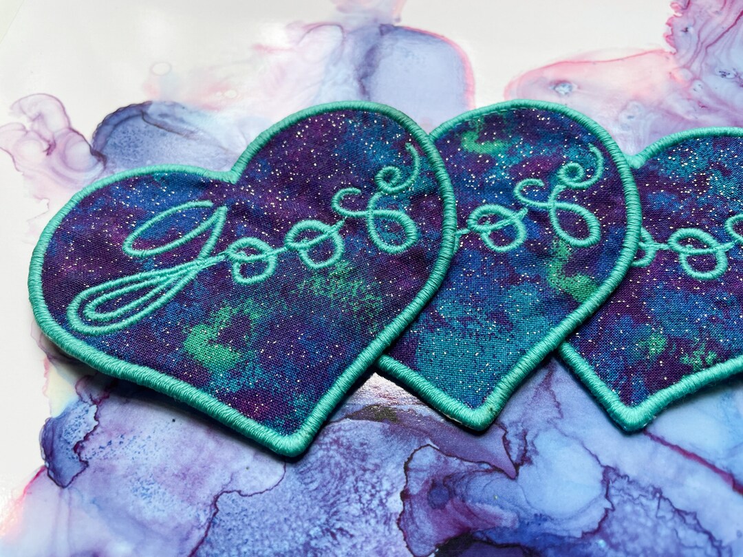 Goose Band Patch 3.75"- Heart Shape Design- Iron on Patch- Goose ...