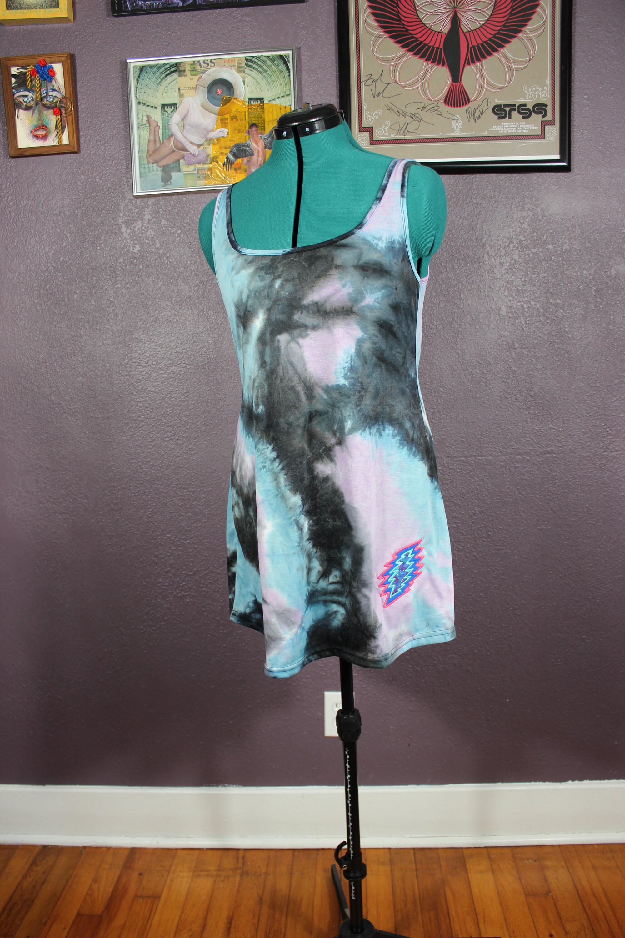 Grateful Dead Dress Handmade Embroidered Women Deadhead - Etsy