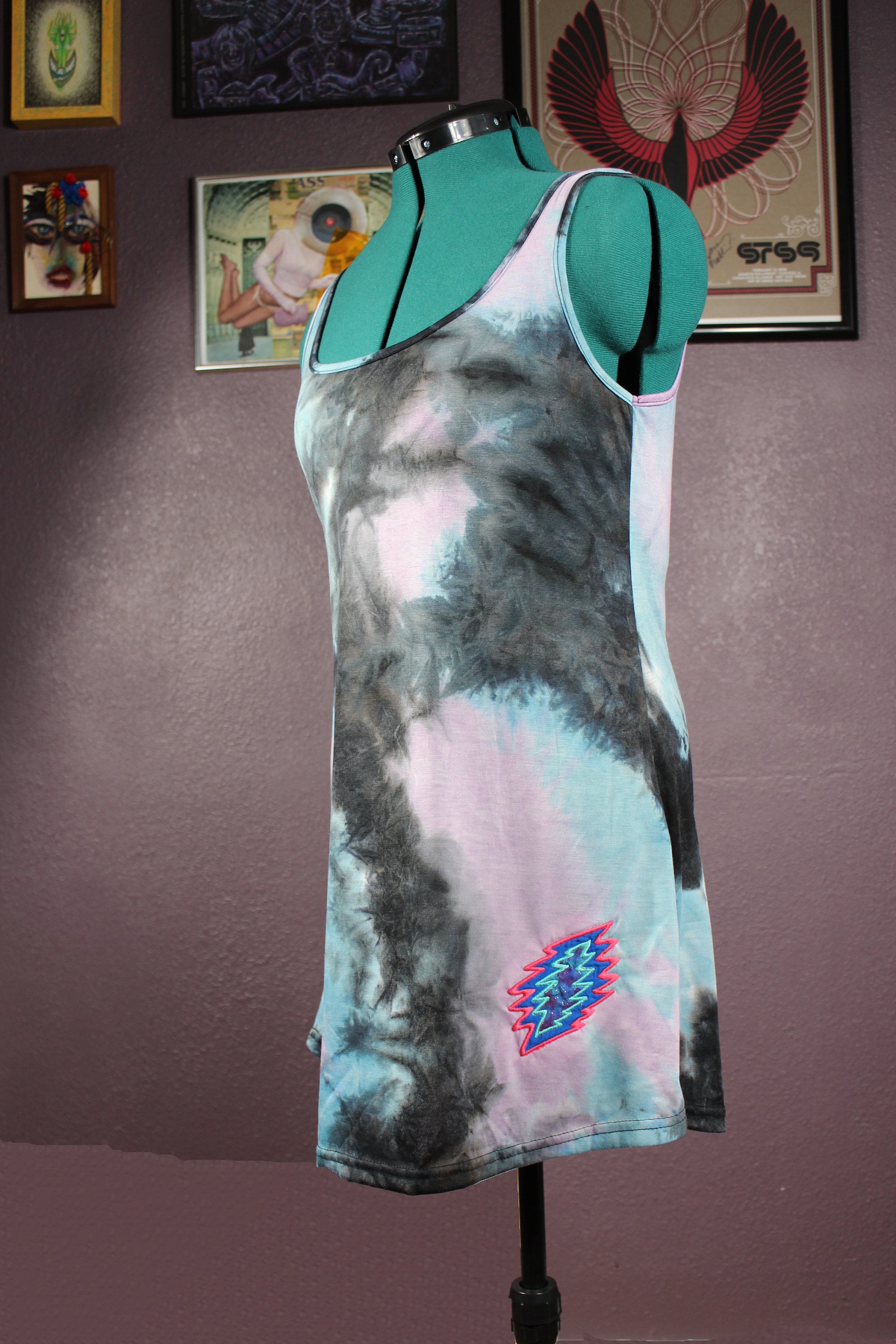 Grateful Dead Dress, Handmade Embroidered, Deadhead Dress, Gift for ...