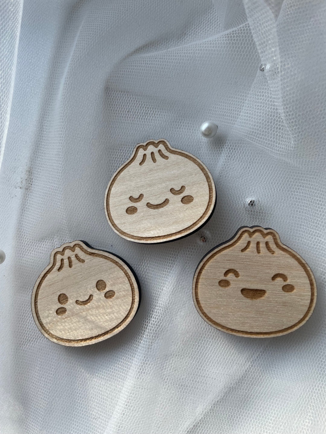 Kawaii Dumpling Magnets: Wooden Dim Sum Party Favors, Set of 3 - Etsy