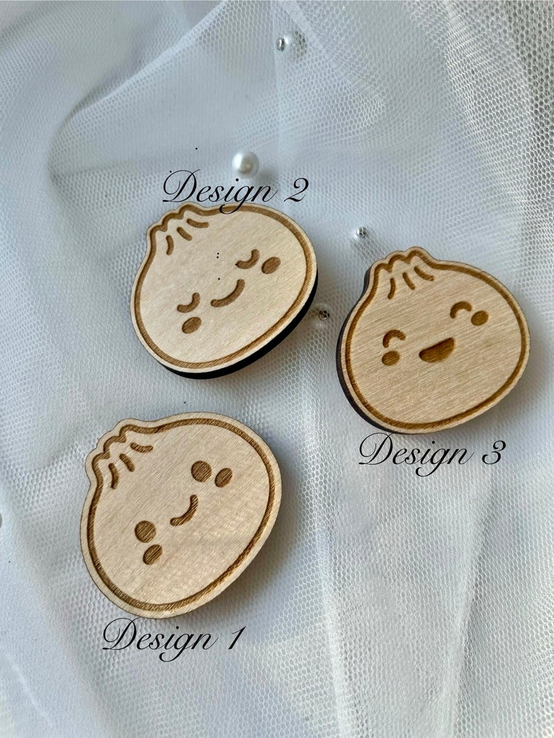 Kawaii Dumpling Magnets: Wooden Dim Sum Party Favors, Set of 3 - Etsy
