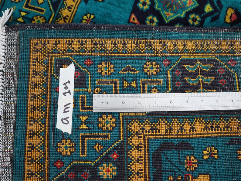 3x5 Bukhara Blue Rug, Afghan Handmade Carpet, Woven Rug, Soft Wool Rug ...