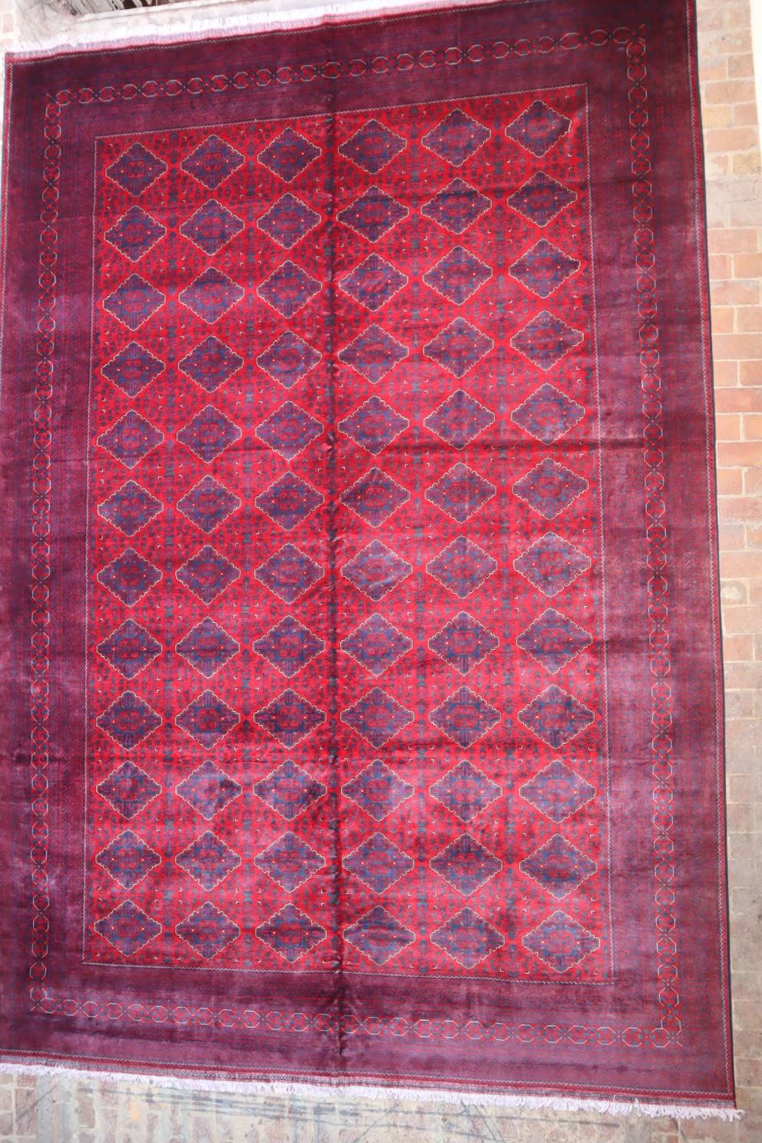 12x18 Ft Palace Size Area Rug, Red Blue Hand Knotted, High Quality ...