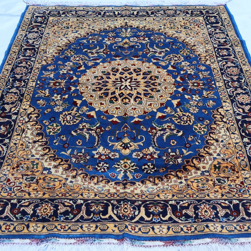 Blue Round Rug - Etsy