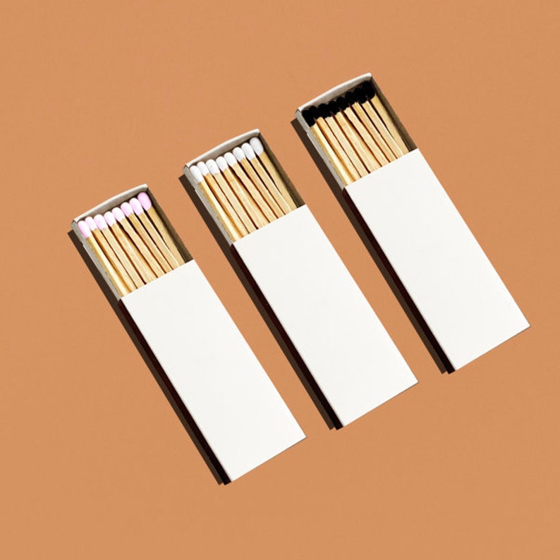 50 Match Box 3" Light Purple Matches and Striker | Matchboxes | Colored ...