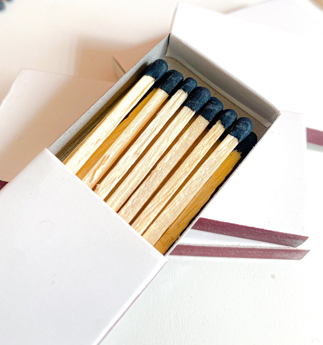 50 Match Box 3" Black Matches and Striker | Matchboxes | Colored ...